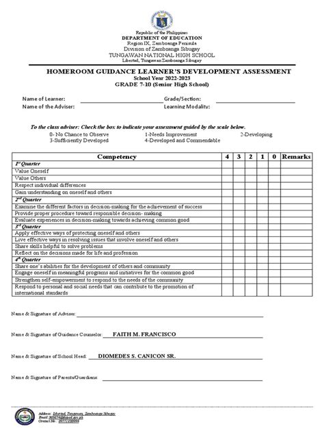 Hgld Assessment Shs Pdf Learning Cognition
