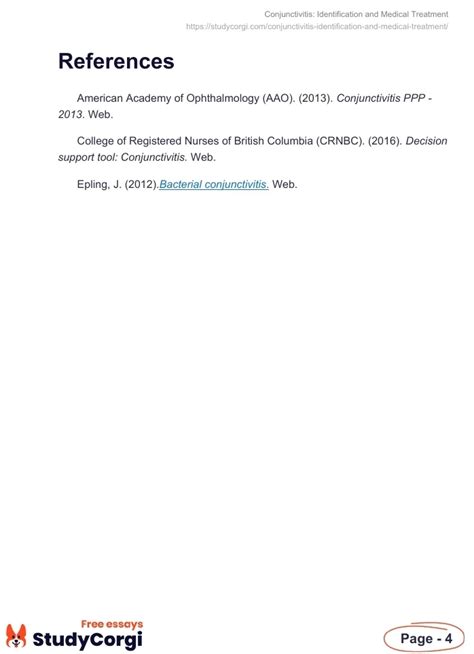 Conjunctivitis Identification And Medical Treatment Free Essay Example