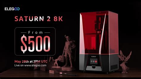 Elegoo Saturn 2 Compatible 8k Resin And 3d Printing Settings