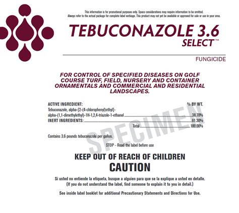 Tebuconazole 36f Foliar Fungicide 1 Gl For Turf Grasses Ornamentals