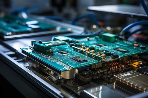 Premium AI Image Electronic Circuit Board Close Up