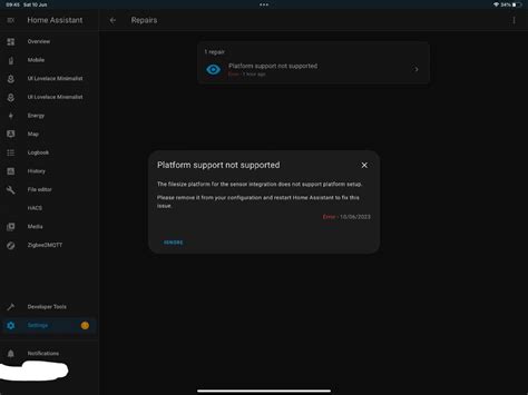 Home Assistant Anyone Know What This Error Is Referring To After Core Update To 2023 6 1