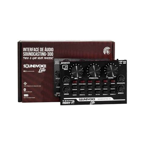 Interface De Áudio Soundvoice Lite Soundcasting O Acústico Referência em instrumentos