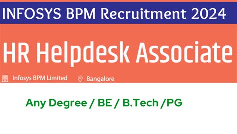 Infosys Hiring 2024 For Helpdesk Associate Bangalore Jobs Check