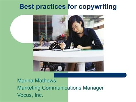 Best Practices For Copywriting Ppt Social Networking Internet