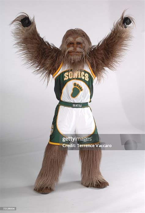 Squatch The Seattle Sonics Mascot Poses During Nba Media Day On News Photo Getty Images