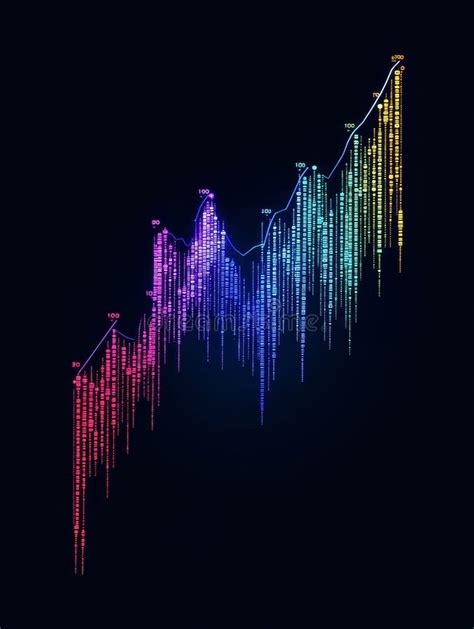 Colorful Data Visualization With Trend Lines A Vibrant Graph Showcasing Data Trends With