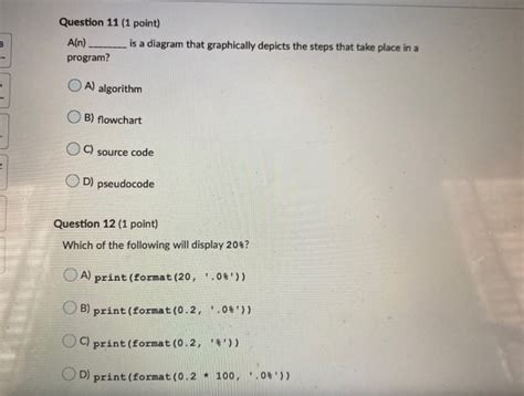 solved question 11 1 point a n is a diagram that