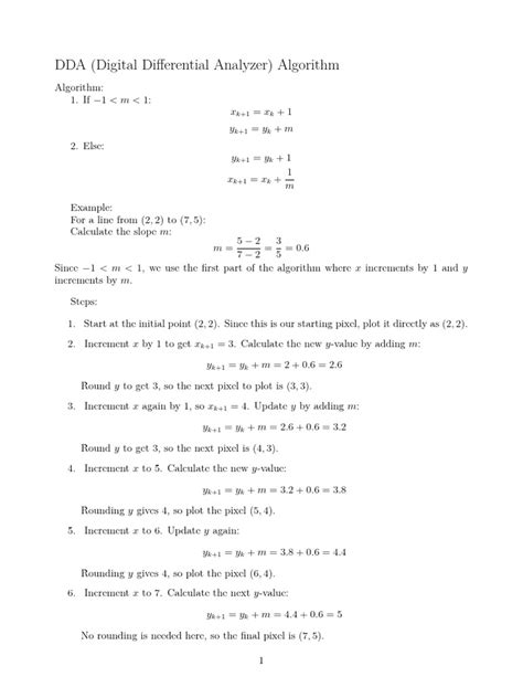 Dda Pdf Algorithms Graphics