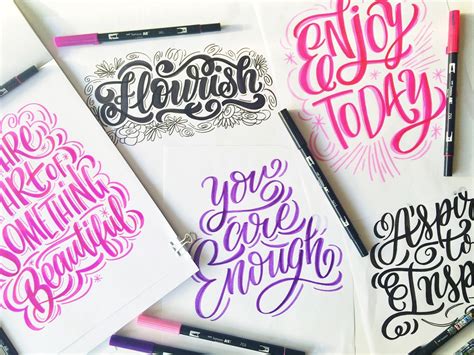 Lettering Week Big Bold And Colorful Lettering With Maia Tombow