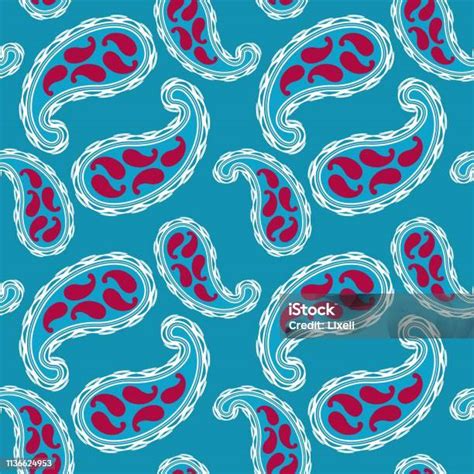 흰색 바탕에 아름 다운 페이 즐 리 오이의 완벽 한 패턴입니다 터키어 옥수수 페르시아어 벡터 일러스트 0명에 대한 스톡 벡터 아트 및 기타 이미지 Istock