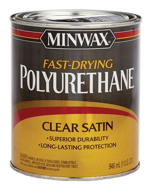 Minwax Satin Clear Fast Drying Polyurethane 1 Qt Vshe13114 63010