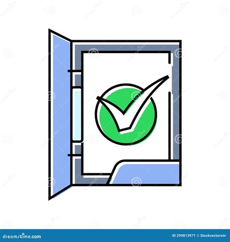 Folder Check Mark Color Icon Vector Illustration Stock Illustration Illustration Of Positive