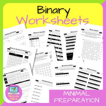 Binary Code Worksheets With Answers By Nichola Wilkin TPT