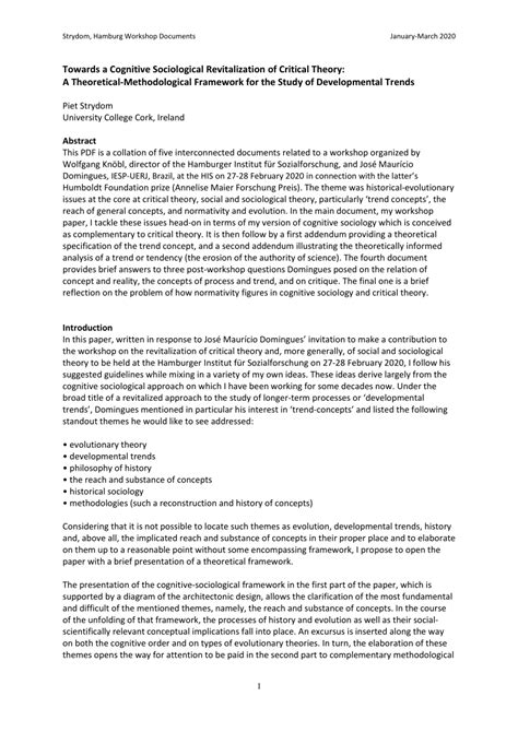 Pdf Towards A Cognitive Sociological Revitalization Of Critical