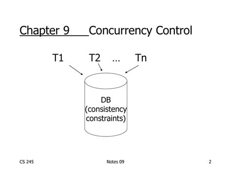 Cs 245 Database System Principles Notes 09 Concurrency Control Ppt