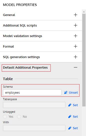How To Put Tables In A Vertabelo Data Model Into A Particular Schema Vertabelo Database Modeler