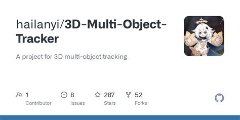 Github Hailanyi3d Multi Object Tracker A Project For 3d Multi