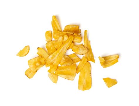Dry Parsnip Chips Isolated Dried Sliced Vegetable Healthy Crispy