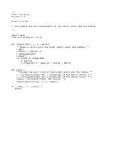 Circle Py File Circle Py Project 7 1 Draws A Circle 1 The Inputs