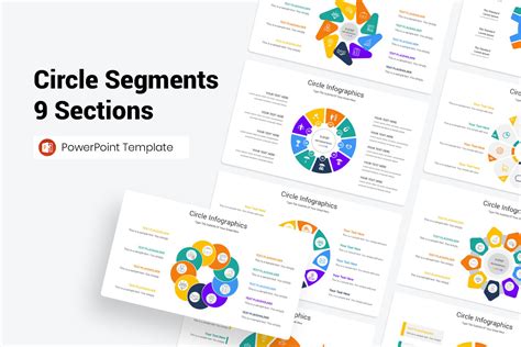 Circle Segments 9 Sections Powerpoint Template Nulivo Market