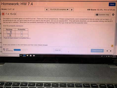 Solved Homework Hw 7 4 Save Score 0 Of 1 Pt 10 Of 20 20
