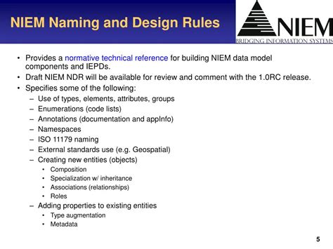 PPT National Information Exchange Model NIEM Building A NIEM IEPD