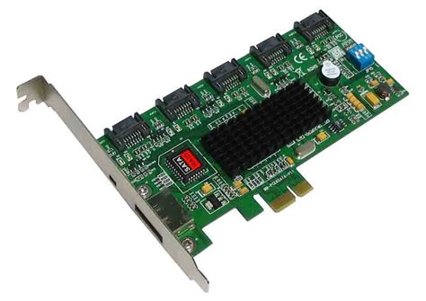 Pci Express 1x E Sata And 5x Sata Ii Raid Controller Card Pce307