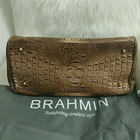 Brahmin Crocodile Satchel Gem