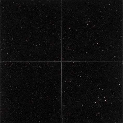 Msi Black Galaxy 12 In X 12 In Polished Granite Floor And Wall Tile