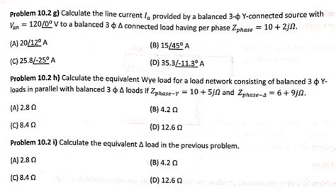 [solved] Problem 10 2g Calculate The Line Current Ia Pr