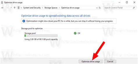 Optimize Drive Usage In Storage Pool In Windows 10