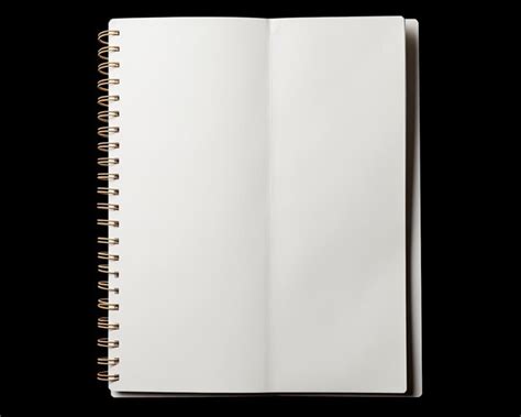 Premium AI Image Note Book And Pages Isolated On Black Background