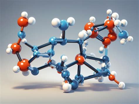 Premium Ai Image Ethereal Chemistry 3d Flat Model Of Ethyl Formate Molecular Structure