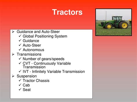 PPT NEW DEVELOPMENTSIN AGRICULTURAL EQUIPMENT TRACTORS PowerPoint Presentation ID