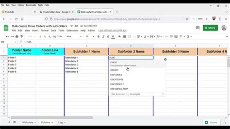 Bulk Create Drive Folders With Subfolders Demo Youtube