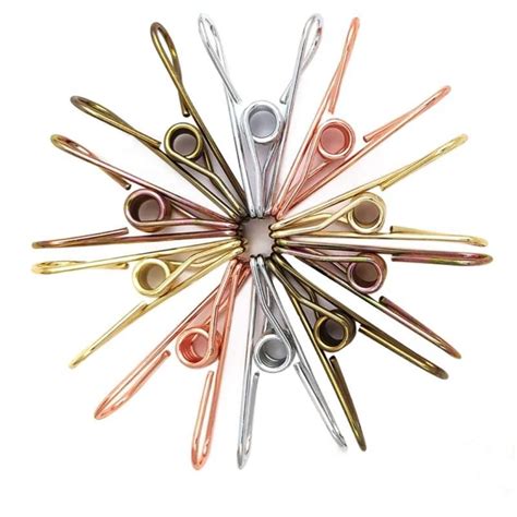 خرید و قیمت گیره لباس فلزی آبکاری شده براق بسته 10عددی از غرفه بازرگانی