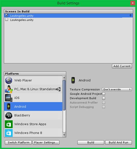 Exporter Un Projet Pour Android Passion Unity