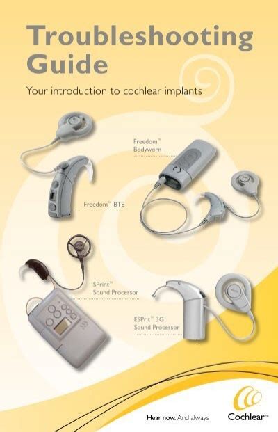 troubleshooting guide for professionals cochlear americas