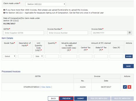 GST Form ITC Claiming Input Tax Credit IndiaFilings