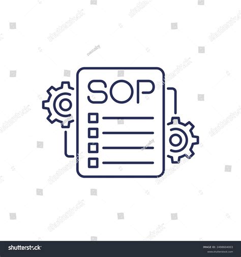 Sop Icon Standard Operating Procedure Line Stock Vector Royalty Free 2498604003 Shutterstock
