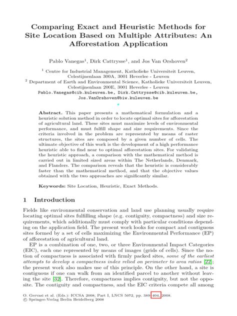 2008 Comparing Exact And Heuristic Pdf Mathematical Optimization Metaheuristic