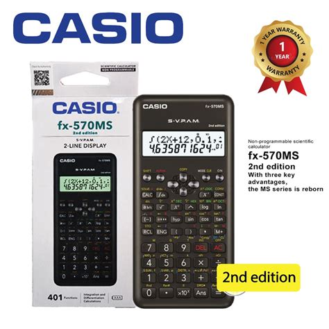 Casio Scientific Calculator Fx 570ms 2nd Edition Ready Stock In Malaysia Best Price Shopee