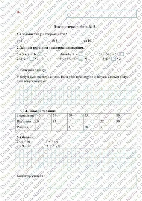 Діагностувальні роботи з математики на друге півріччя 2 класу розроблені до підр Н Листопад