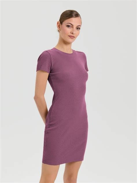 Міні сукня з декоративними ґудзиками Колір пильно рожевий Sinsay 578fi 39x