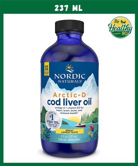 Nordic Naturals Arctic D Cod Liver Oil Omega 3 Vitamin D3 Lemon