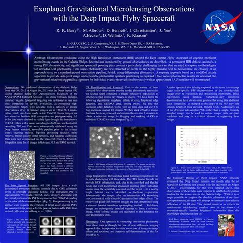 Ppt Exoplanet Gravitational Microlensing Observations With The Deep Impact Flyby Spacecraft