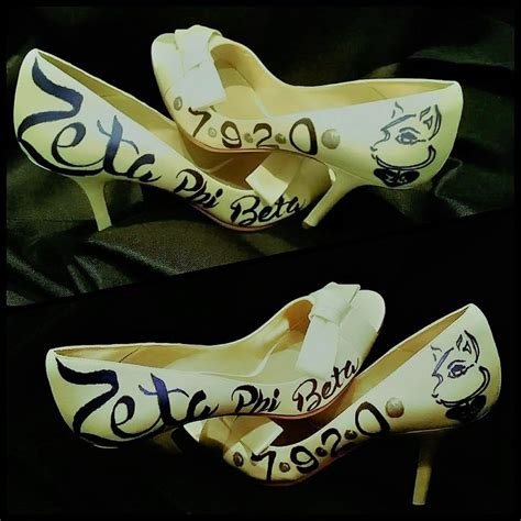 Zeta Phi Beta White Pumps