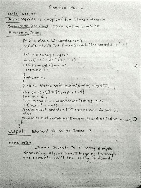 In This Document I Have Implemented The Linear Search Algorithm Using