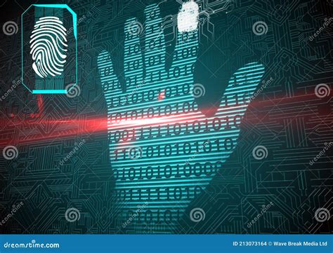 Binary Coding Over Human Hand Print Against Microprocessor Connections